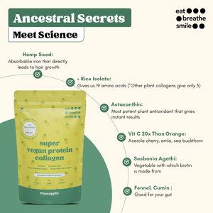 Pineapple Vegan Protein + Collagen – Glow & Gut Health – Eat Breathe Smile